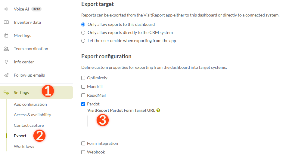 How to connect snapADDY VisitReport with an external form?